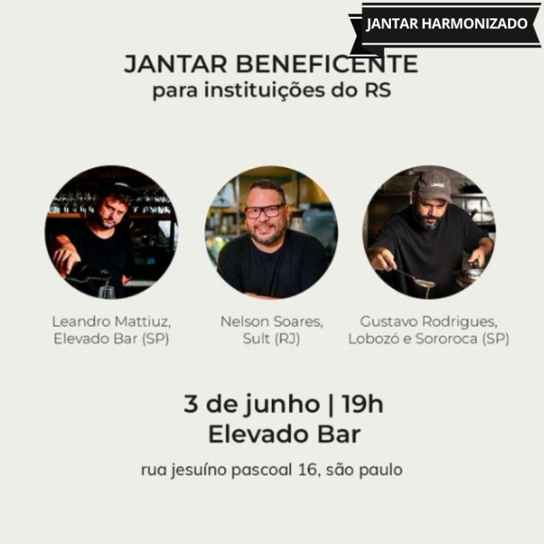 Jantar Beneficente para Instituições do RS * Elevado Bar • Intelivino